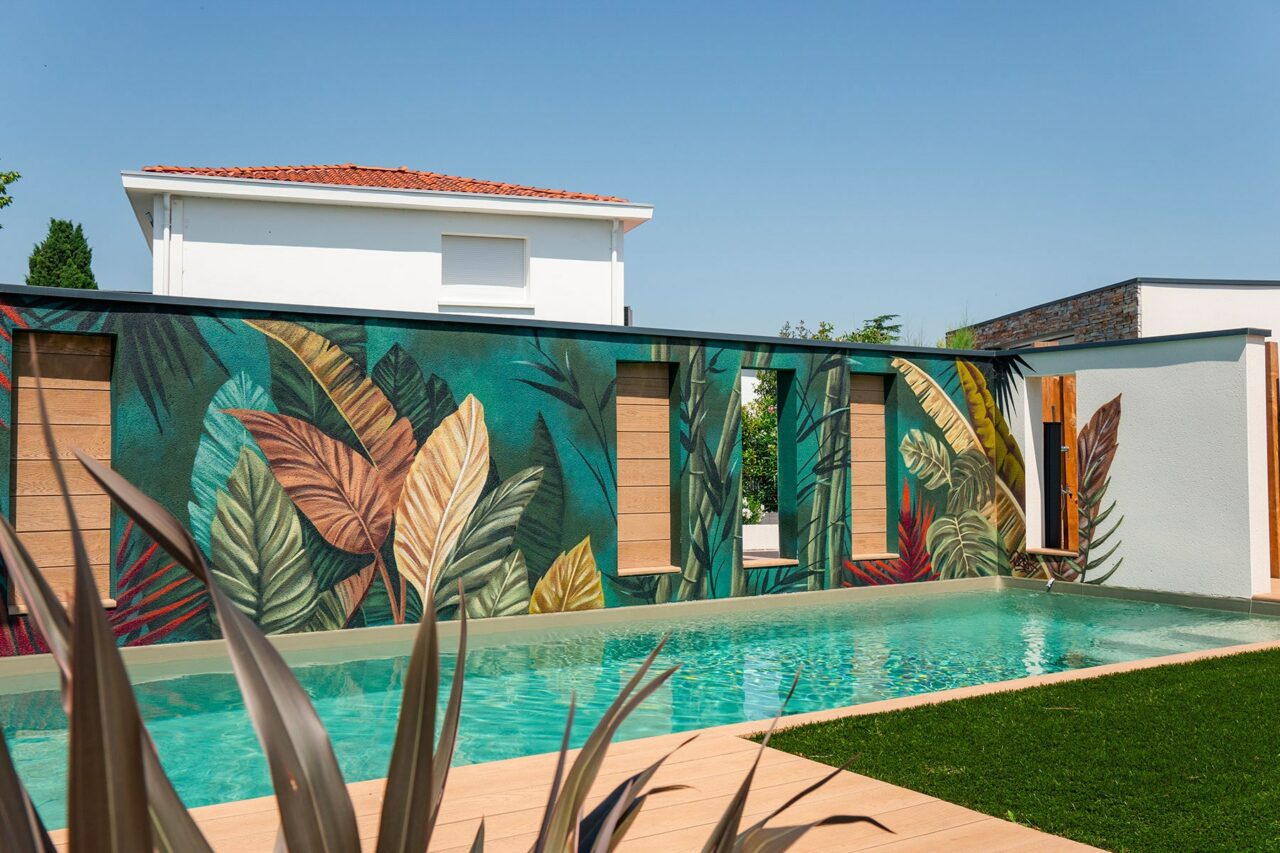 Un Mur De Piscine Unique Une Fresque Murale Pour Jardin Un Mur De Piscine Unique Une Fresque Murale Pour Jardin